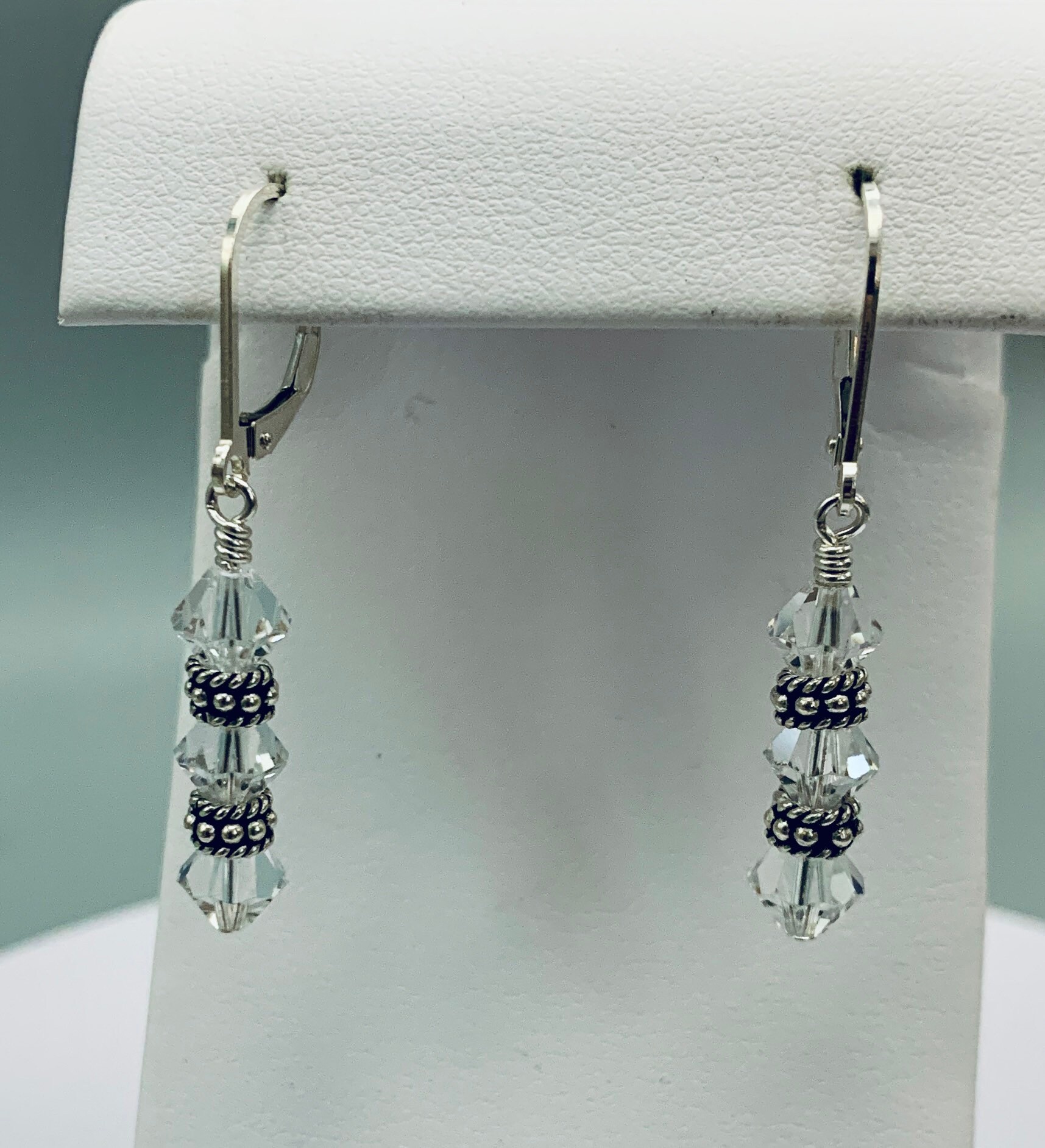 Handmade Swarovski Crystal and Bali Sterling Silver Earrings. These Go ...