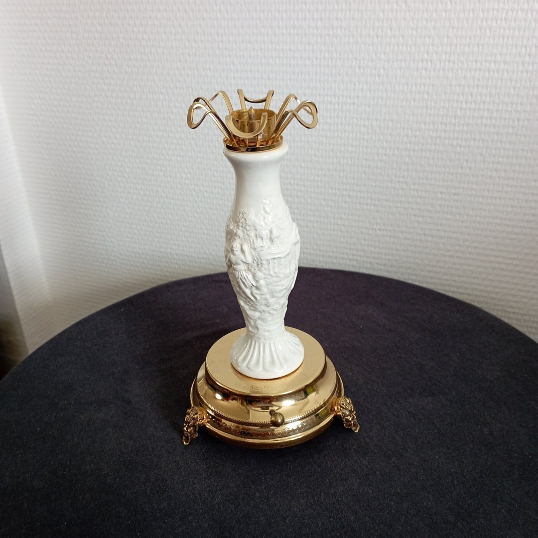Musical Candle Holder//reuge Music Box//capodimonte - Etsy