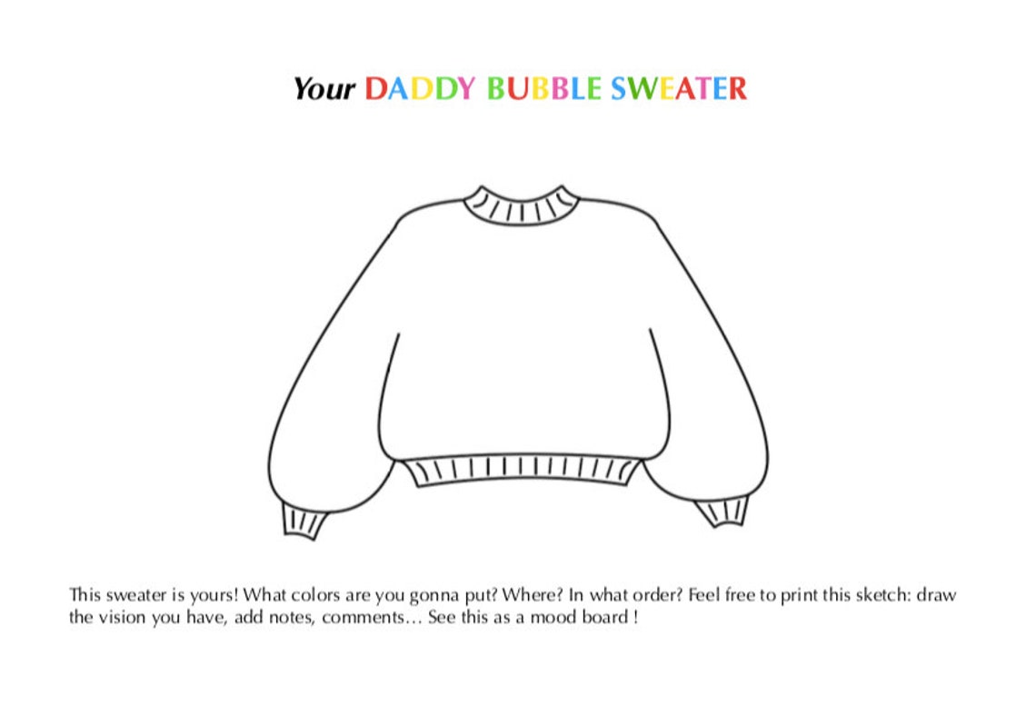 The Daddy Bubble Sweater Knitting Pattern - Etsy