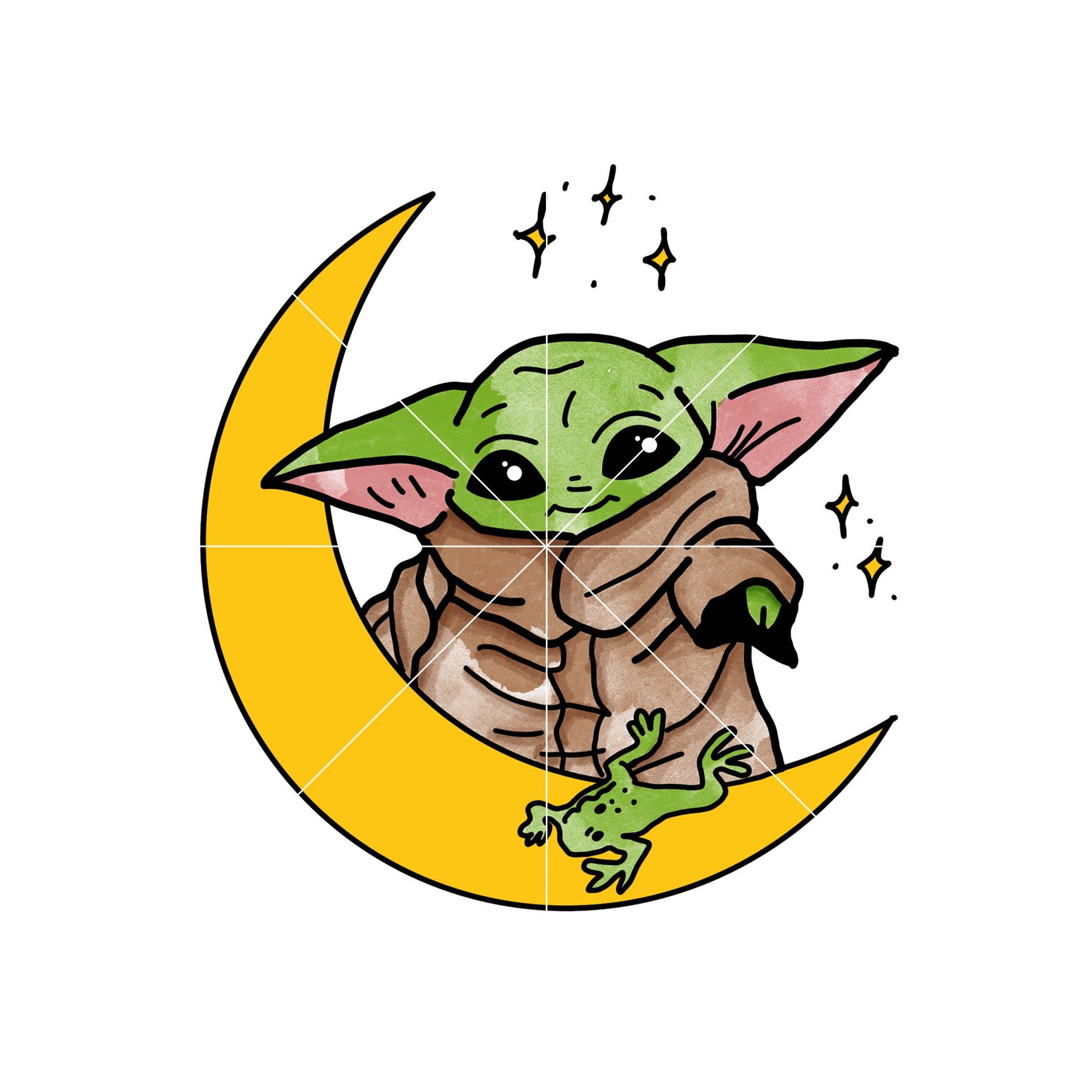 Baby Yoda and Frog on the Moon PNG Family Trip PNG Family - Etsy Australia