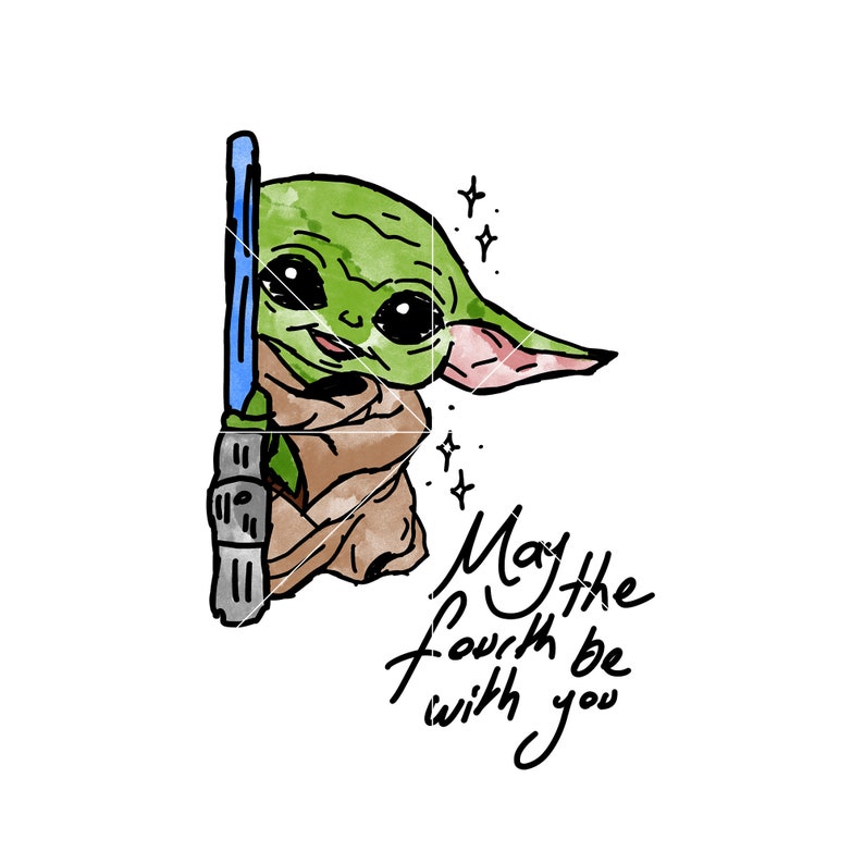 Baby Yoda May the Fourth Be With You PNG Star Wars Png | Etsy