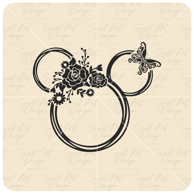 Minnie Flower Svg - Etsy