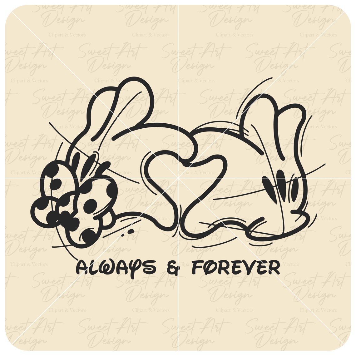 Minnie Mouse Hands SVG, Family Trip Vacation SVG, Always and Forever ...