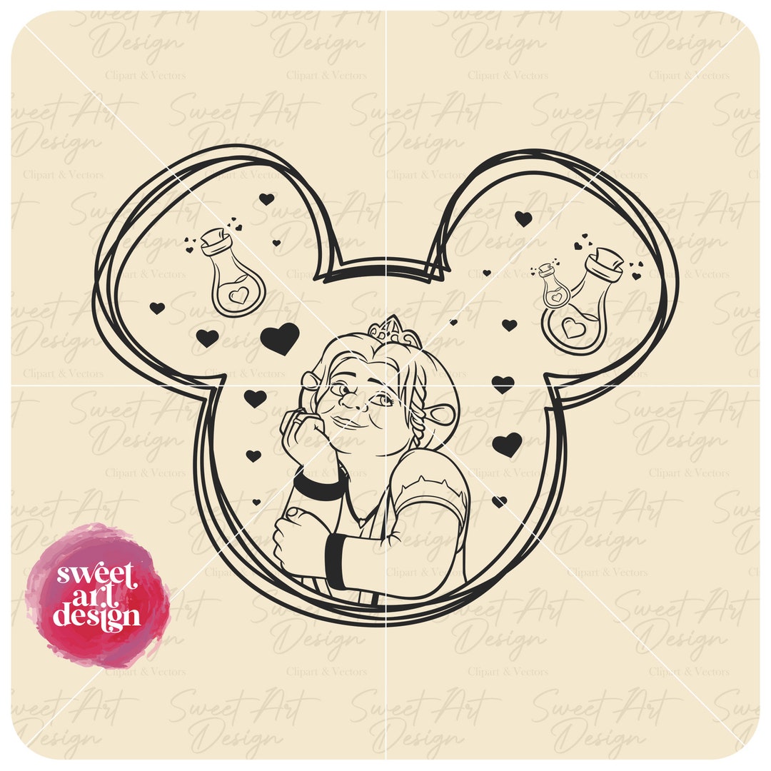 Princess Fiona Mouse Ears SVG, Love Potion Svg, Shrek , Family Trip SVG, Customize Gift Svg ...