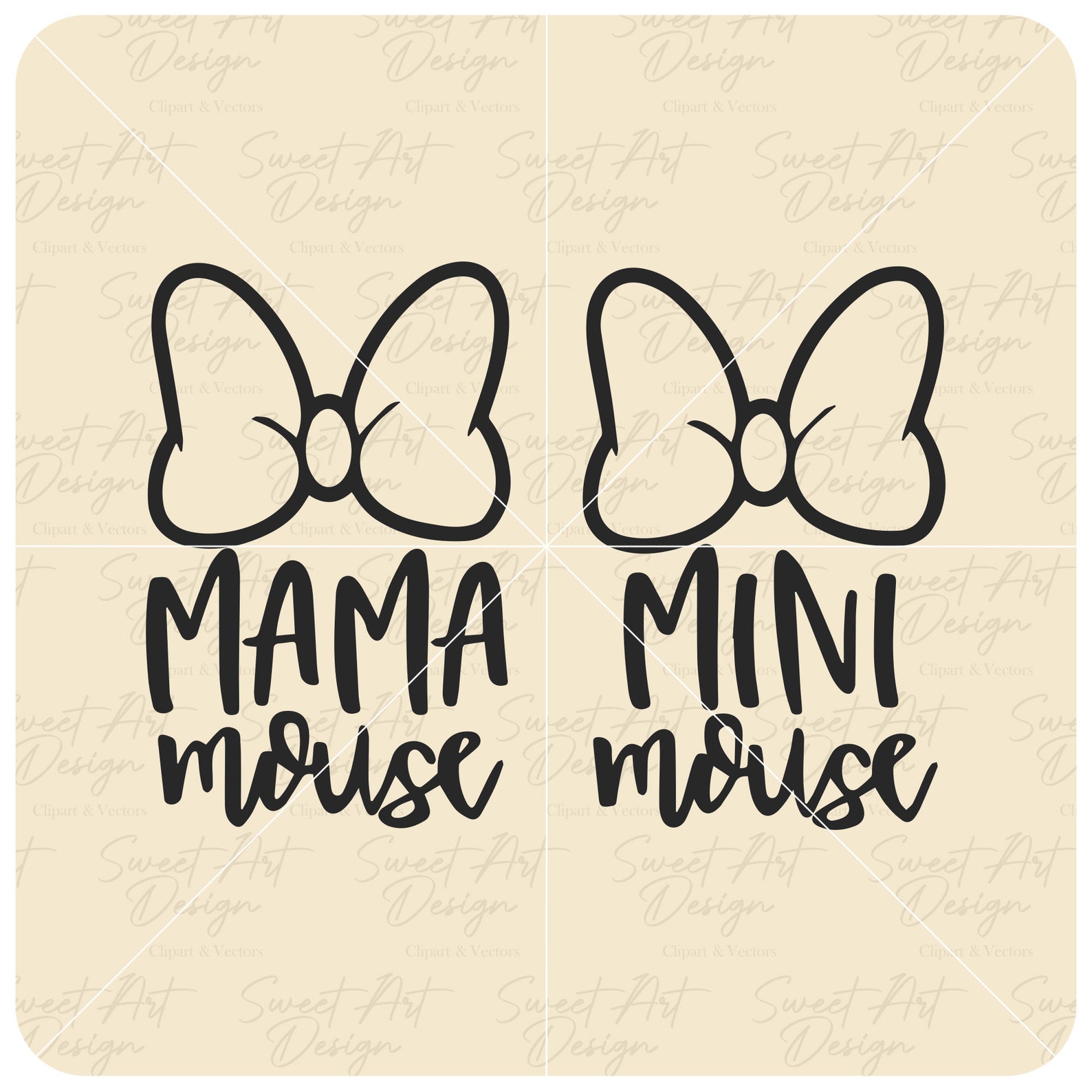 Mama Mouse SVG, Mini Mouse SVG, Magical Family Trip SVG, Customize Gift ...