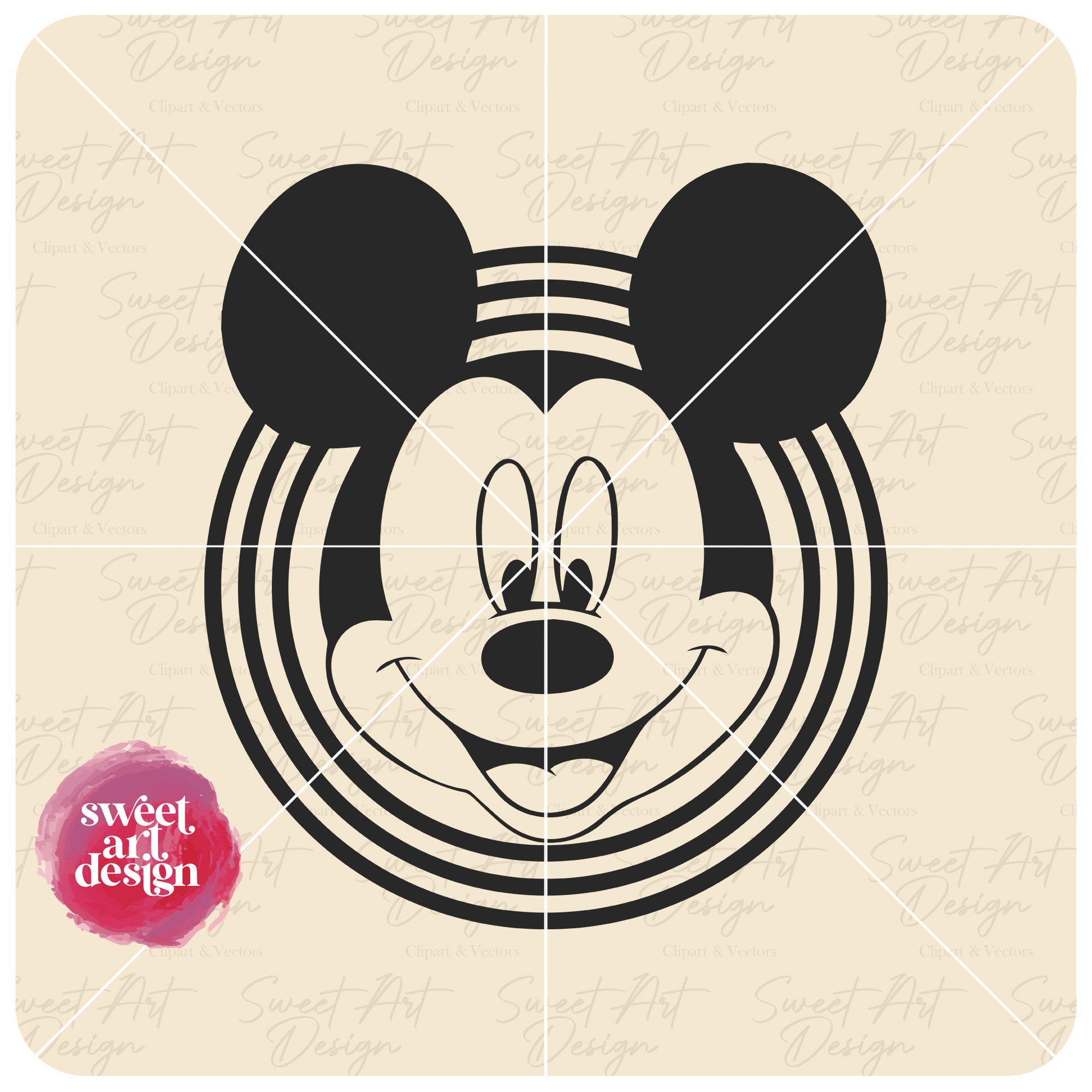 Mickeyy Face in Circles SVG Mouse Family Trip SVG Family - Etsy UK