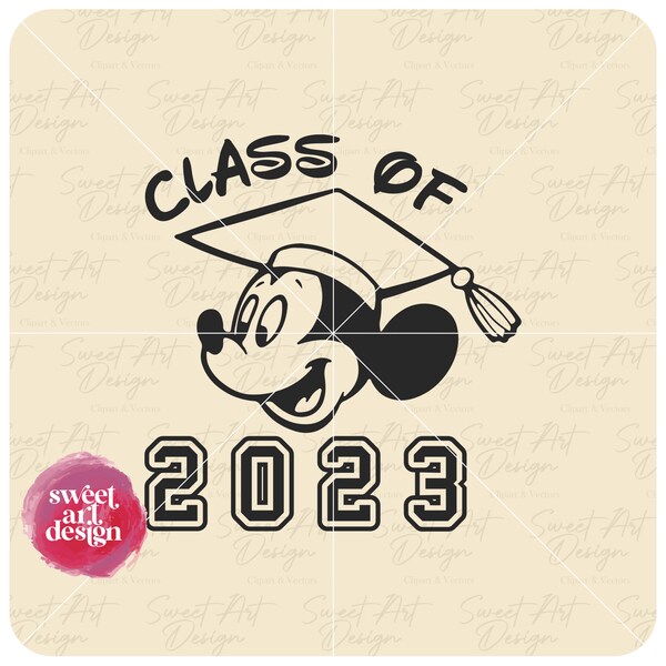 Grad Mickey Svg - Etsy