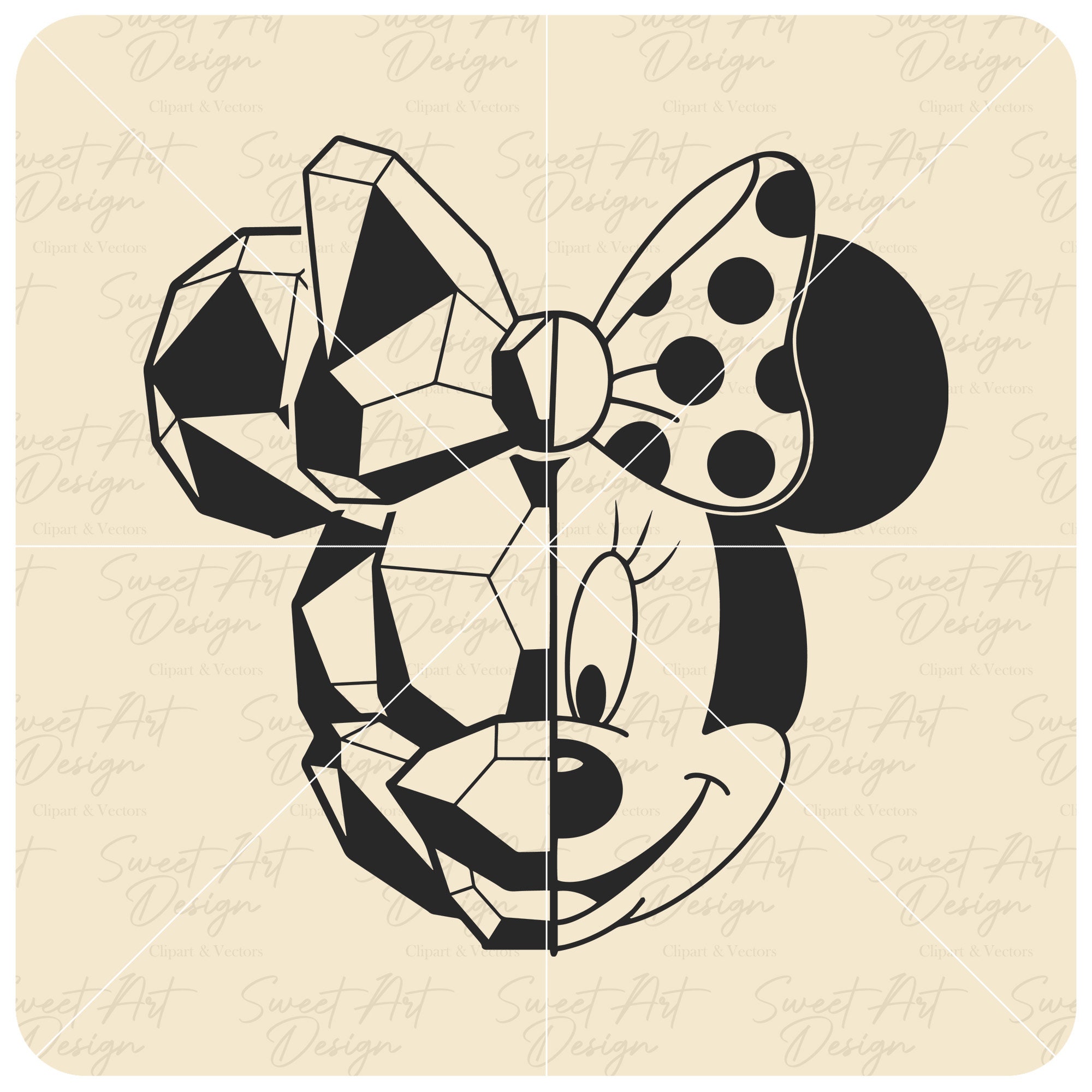 Couple Disney Mouse Diamond Geometric Shirt, Half Sketch Shirt, Family ...