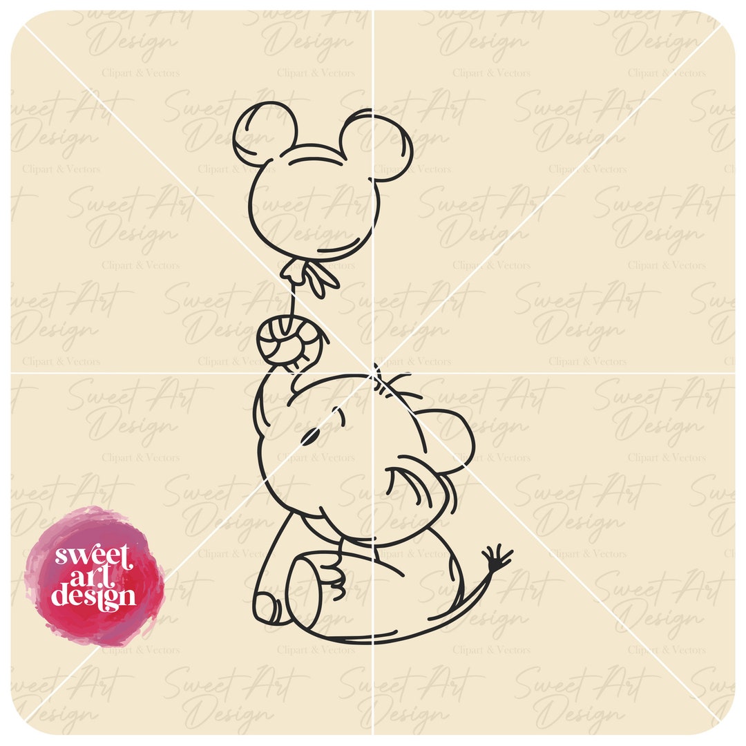 Dumbo With Mouse Ears Balloon SVG, Magical and Fabulous SVG, Trip SVG ...