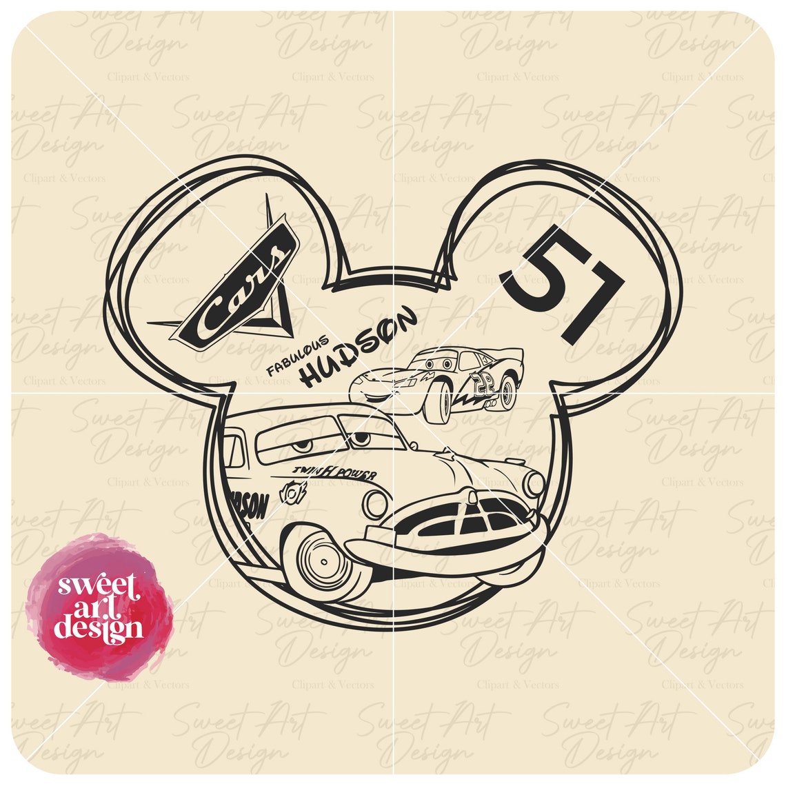 Doc Hudson SVG, Fabulous Hudson Hornet Svg, Cars Svg, Family Trip SVG ...