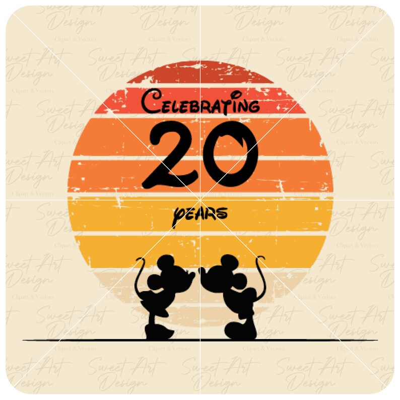 Celebrating 20 Years SVG Mouse SVG Family Vacation Trip SVG - Etsy