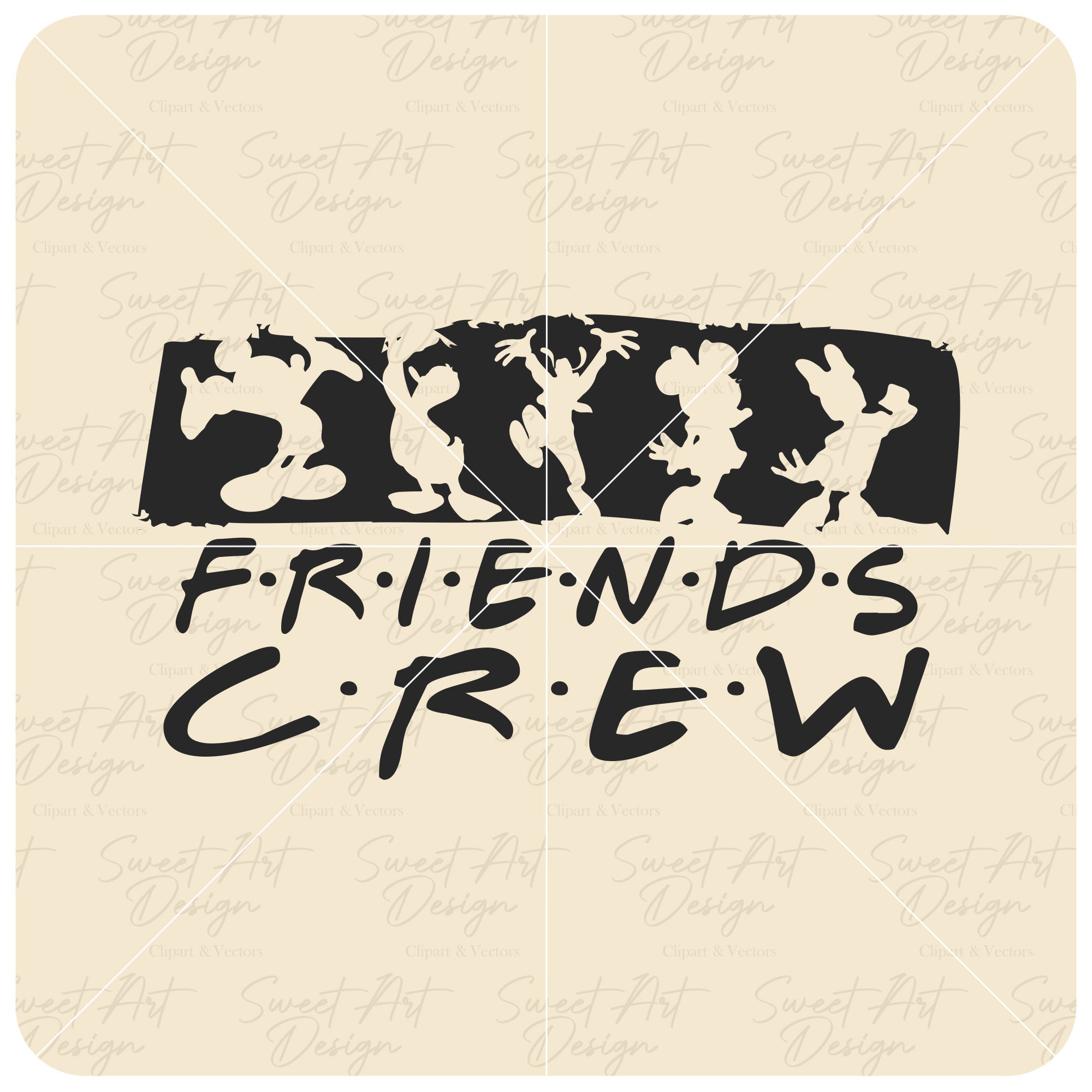 Friends Crew SVG Cartoon Characters Friends SVG Magical SVG - Etsy