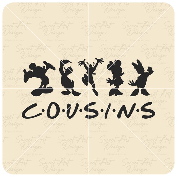 Cousins Cartoon Characters Friends SVG Magical SVG Family - Etsy