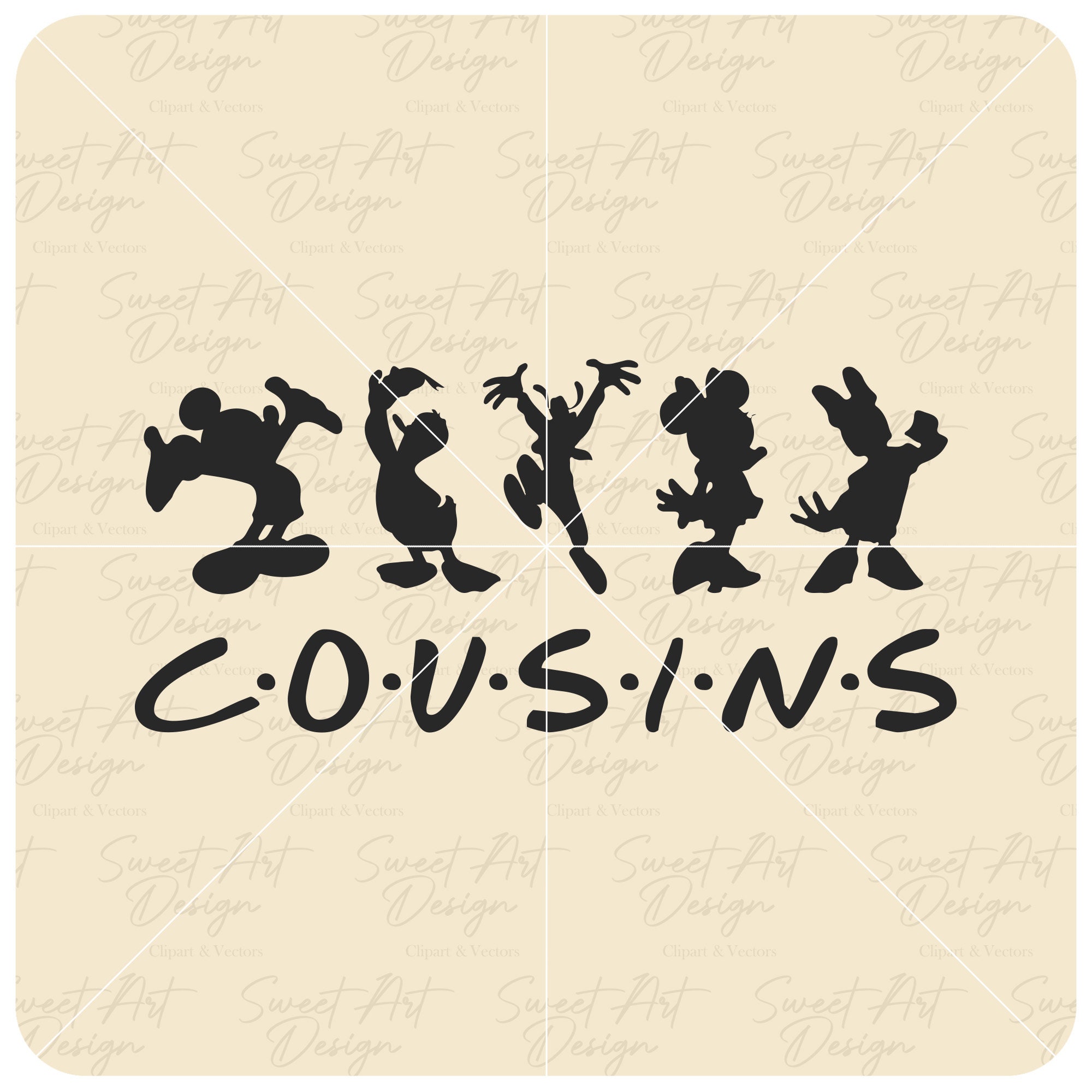 Cousins Cartoon Characters Friends SVG, Magical SVG, Family Trip SVG ...