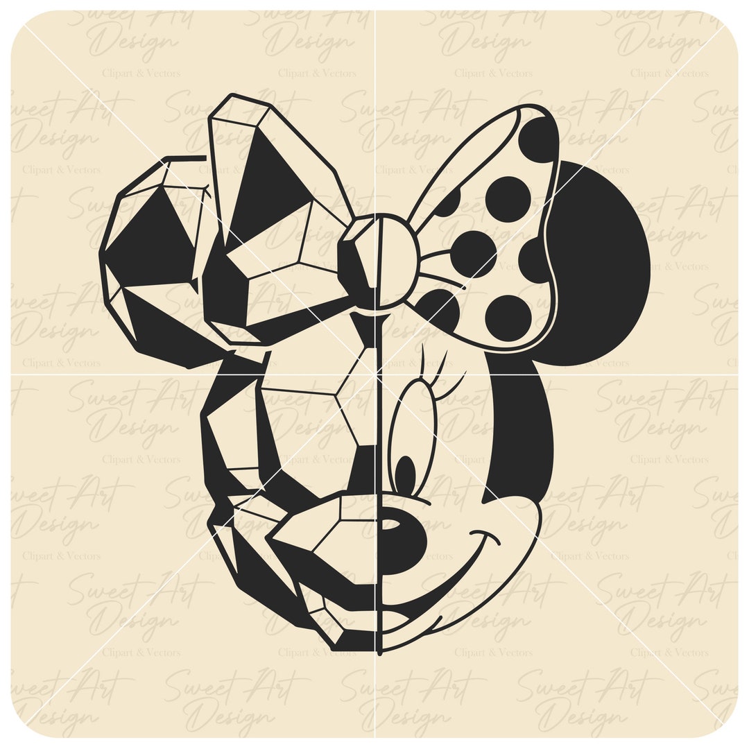 Minnie Mouse Diamond SVG, Half Sketch SVG, Family Trip SVG, Customize ...