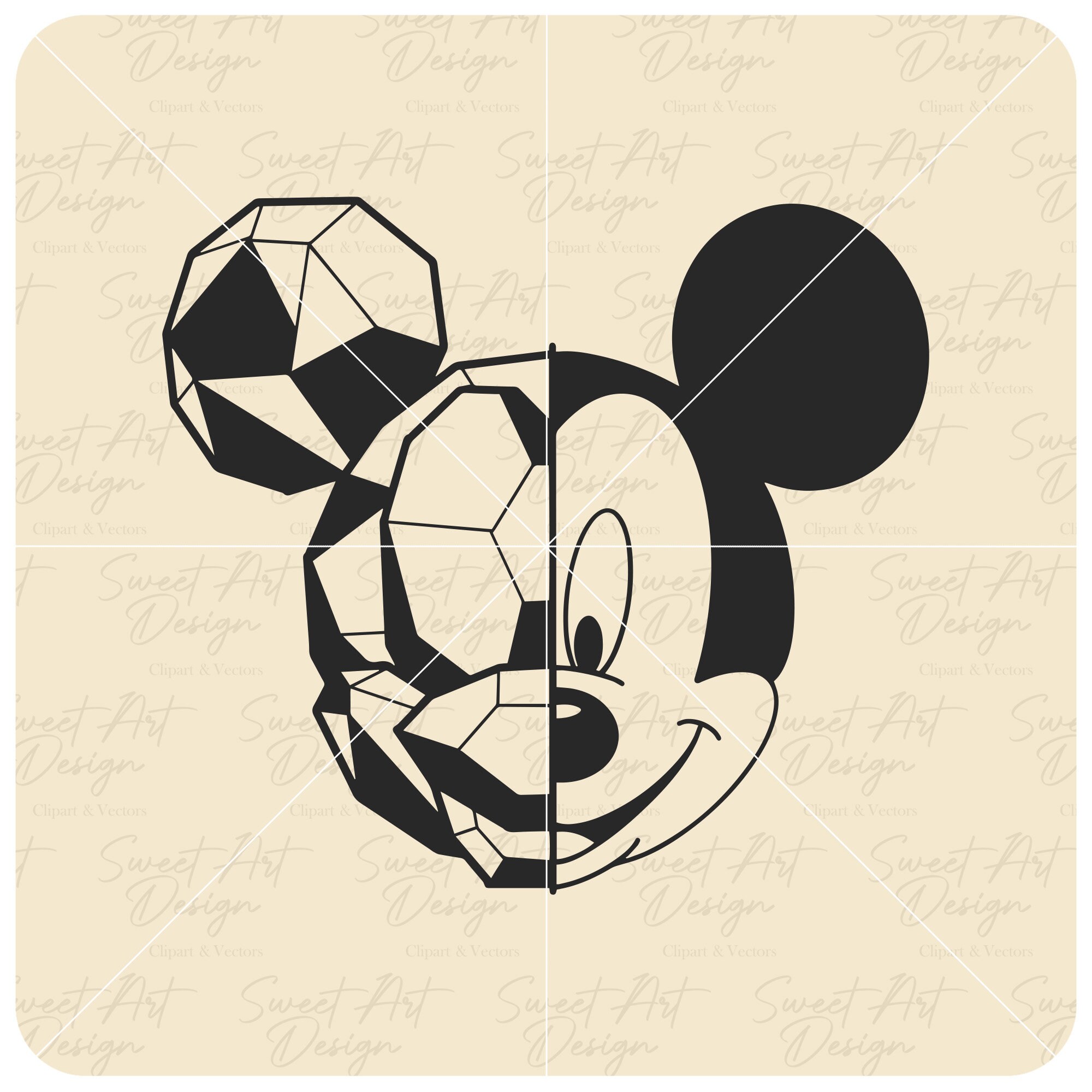 Couple Disney Mouse Diamond Geometric Shirt, Half Sketch Shirt, Family ...