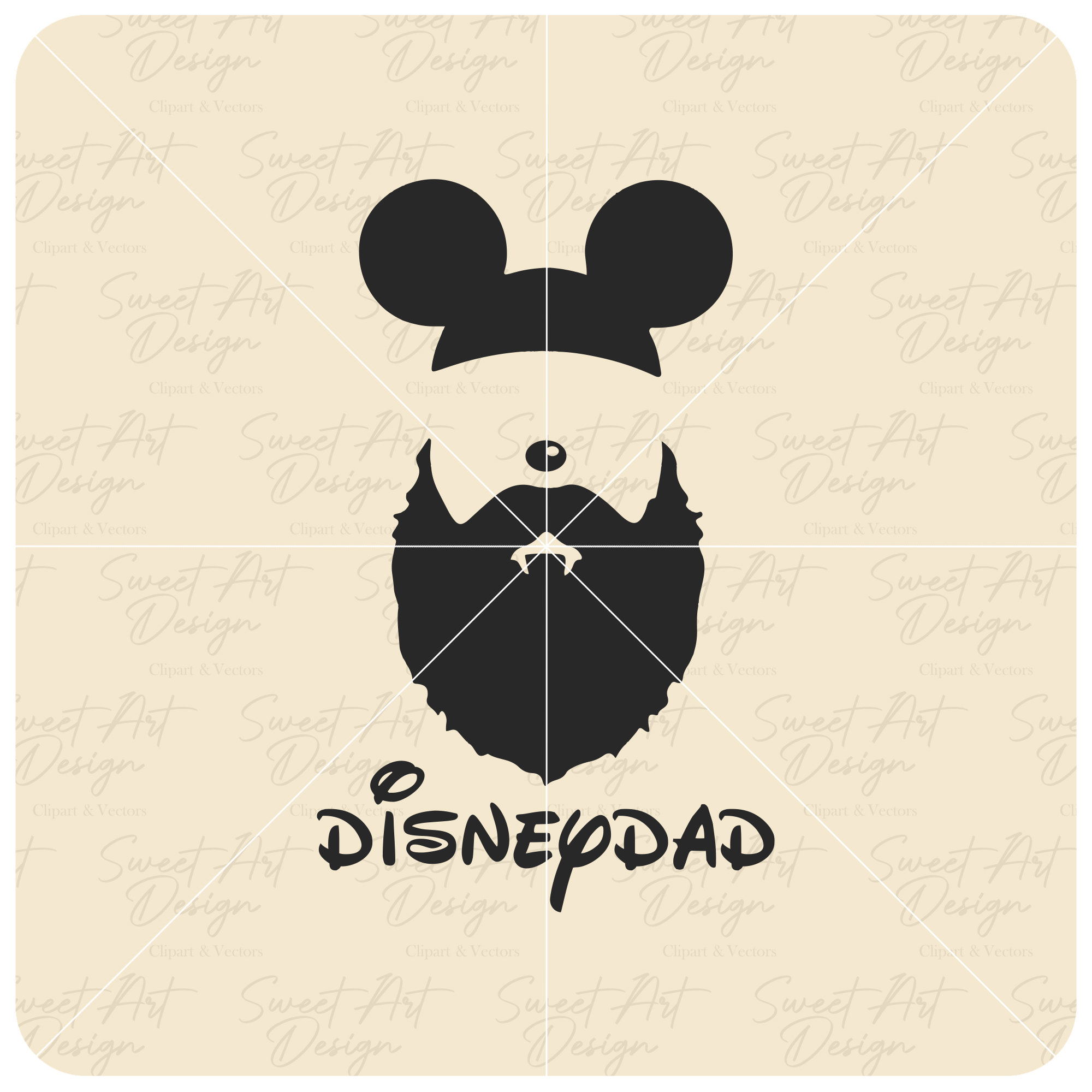 Disneydad SVG, Mouse Ears and Beard SVG, Mouse Family Trip SVG ...