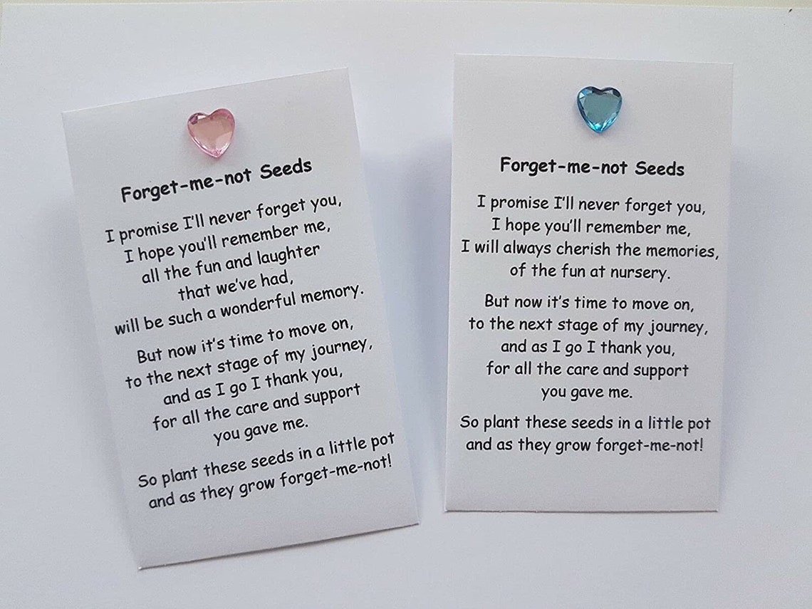 Forget Me Not Seed Pack Packet Thank You Gift Nursery Pre - Etsy UK