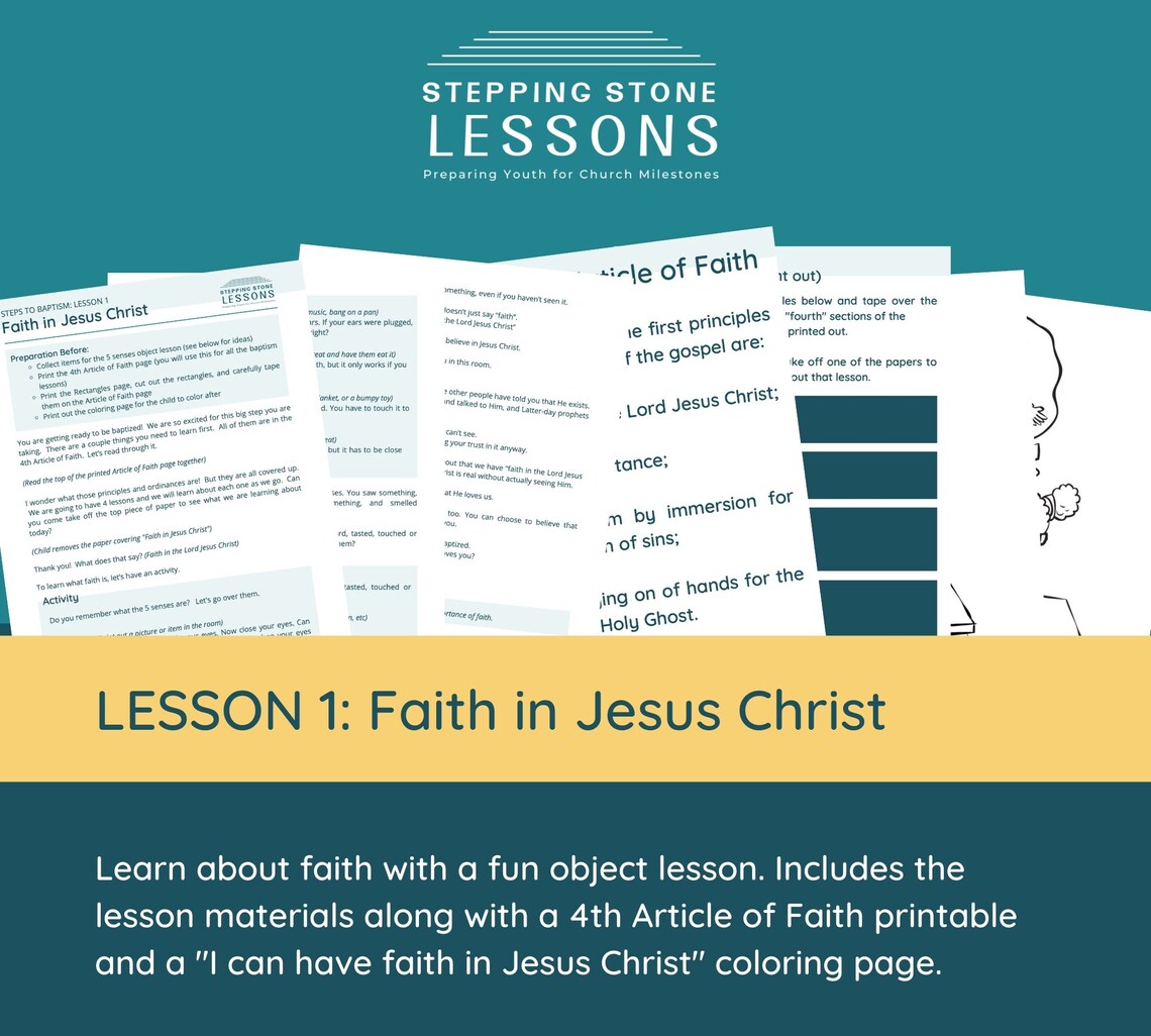 4 Lessons, Baptism Family Home Evening Lesson Bundle: Preparing Your ...