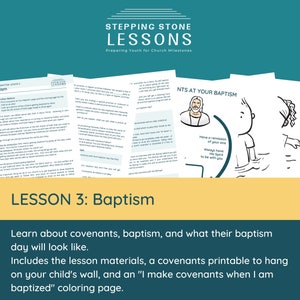 4 Lessons, Baptism Family Home Evening Lesson Bundle: Preparing Your ...