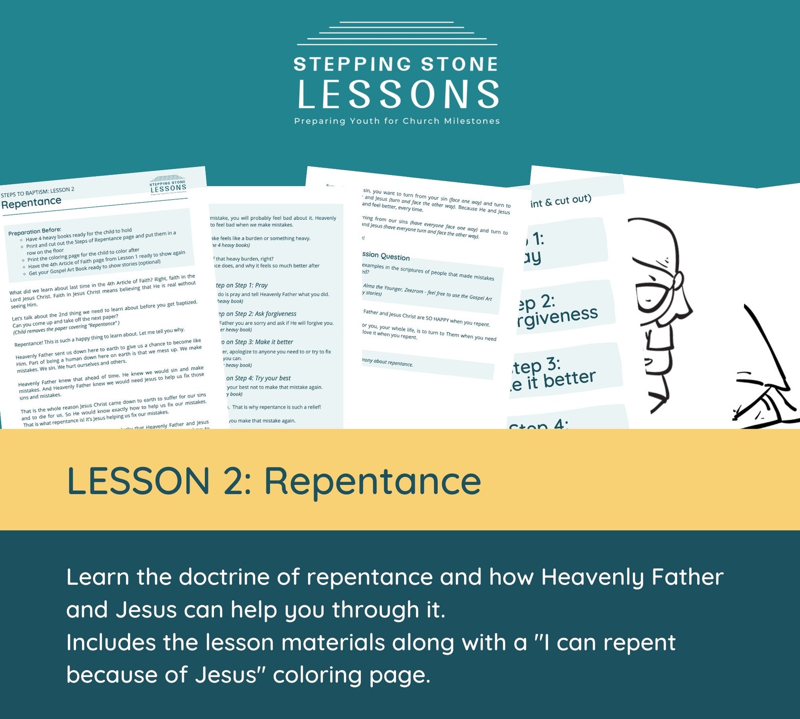 4 Lessons, Baptism Family Home Evening Lesson Bundle: Preparing Your ...