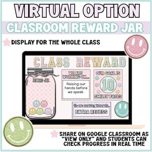 Preppy Pastel Classroom Reward Jar | Printable & Digital Google Slides ...