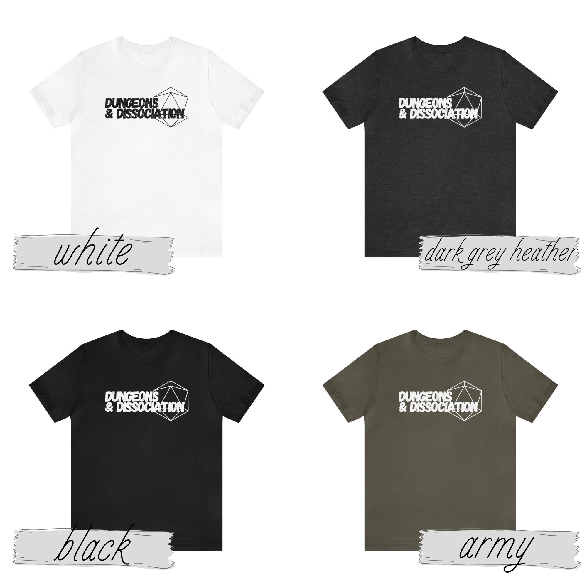 Dungeons & Dissociation Shirt - Funny Dungeons and Dragons T-shirt ...