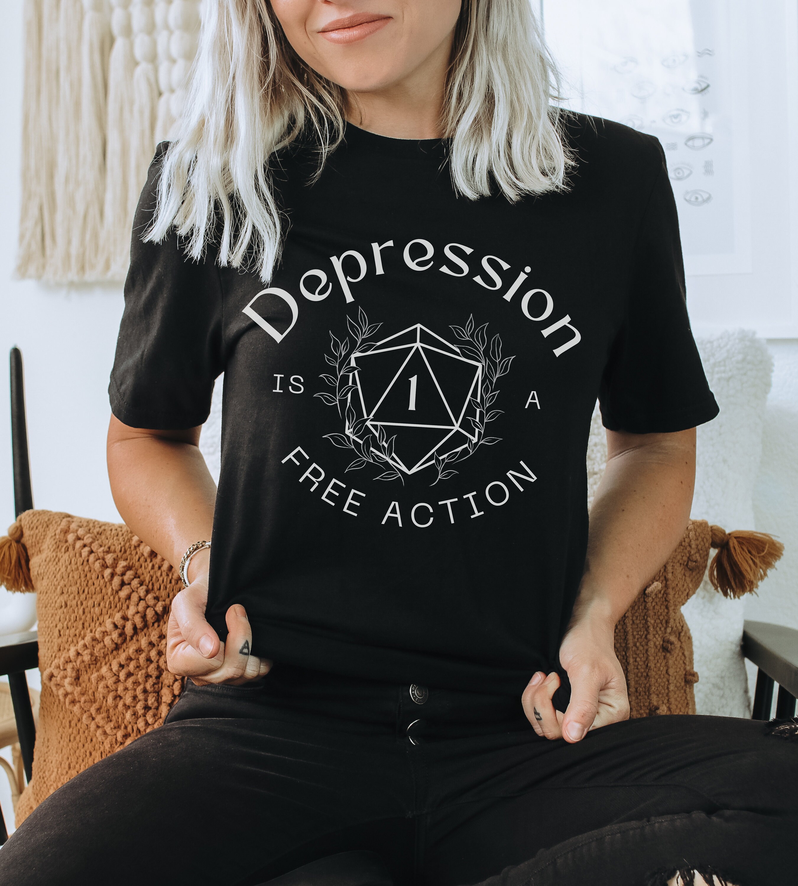 Depression is a Free Action T-shirt Dungeons and Dragons Shirt, Funny ...