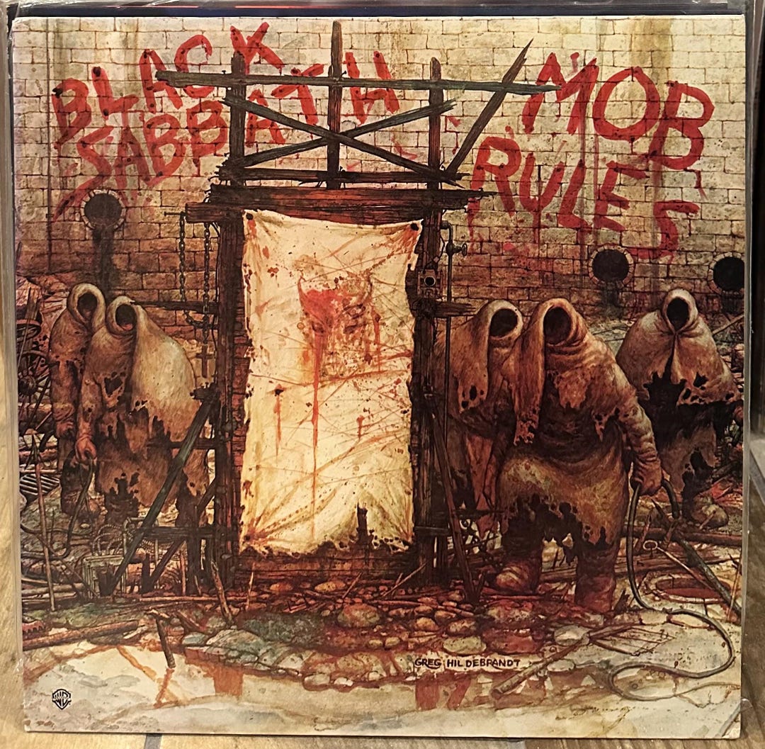 Black Sabbath Mob Rules LP 1981 US, Warner Bros Records, BSK 3605 ...