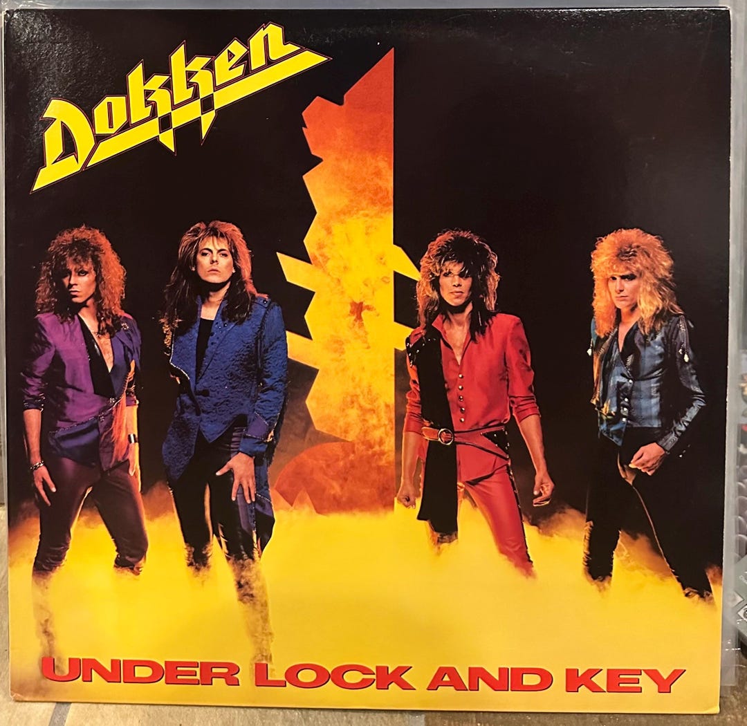 Dokken Under Lock and Key Lp 1985 US promo, Elektra Records, Rare White ...