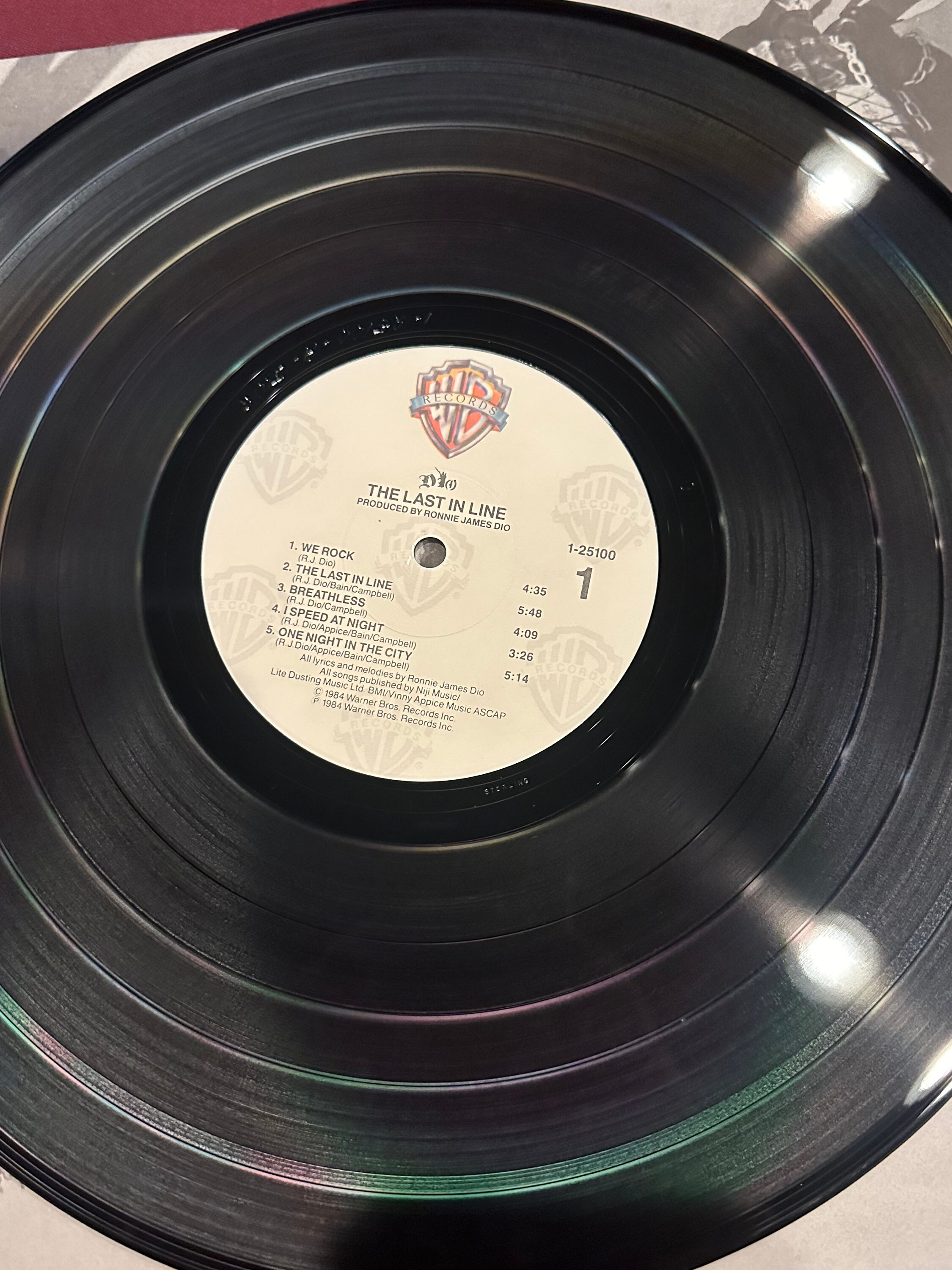 Dio the Last in Line LP 1984 US, Warner Bros. Records, 1-25100, Vintage ...