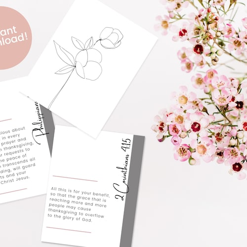 Bible Verse Memory Cards Minimalist Scripture Cards KJV - Etsy