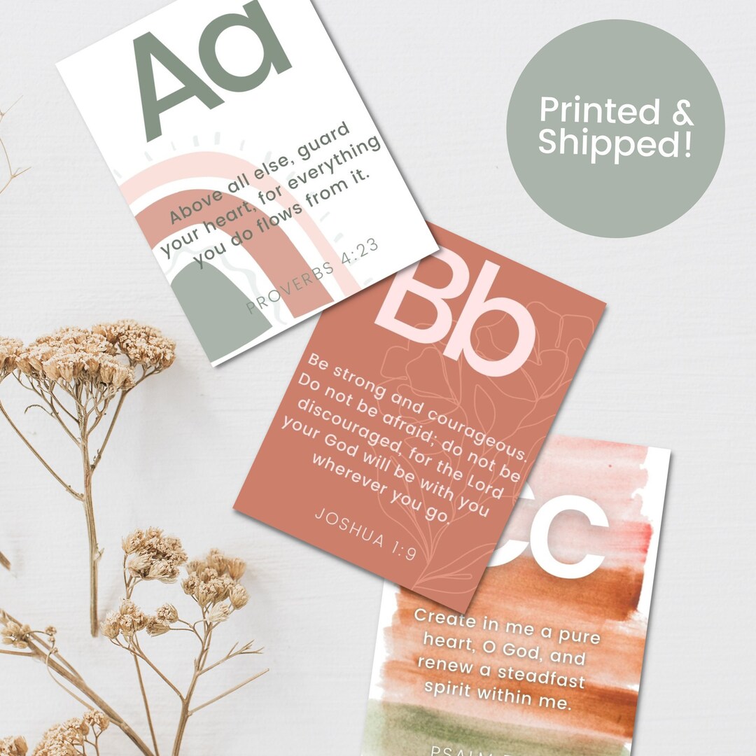 ABC Memory Verse Cards Scripture Memorization Bible Flash - Etsy