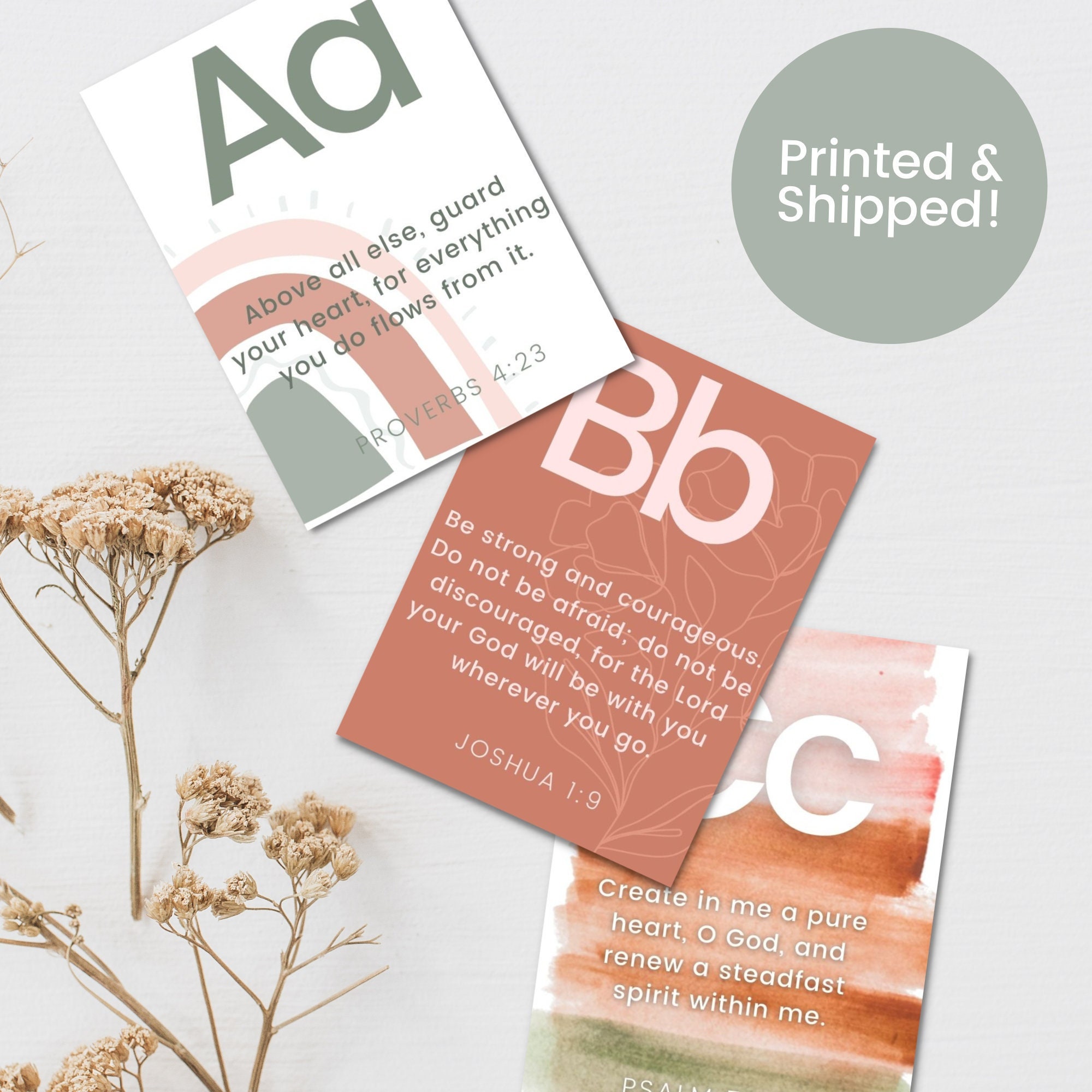 ABC Memory Verse Cards Scripture Memorization Bible Flash - Etsy