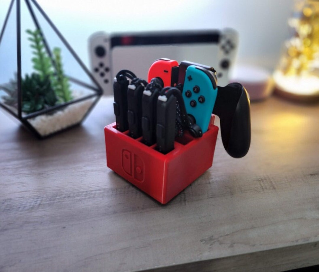 4-slot Nintendo Switch Joycon Holder With Joycon Grip - Perfect for ...