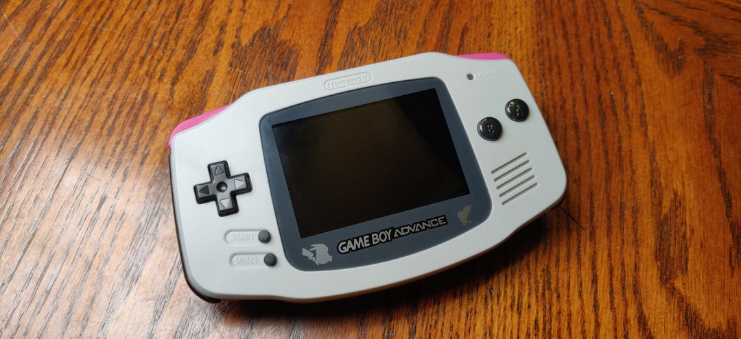 Custom Modded Gameboy Advance GBA Console SNES Gray/ NES Gray W/ Black ...