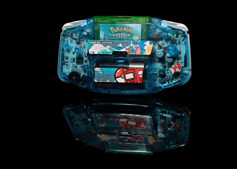 Crystal Blue Lake Gyarados Custom Gameboy IPS Screen Panel - Etsy
