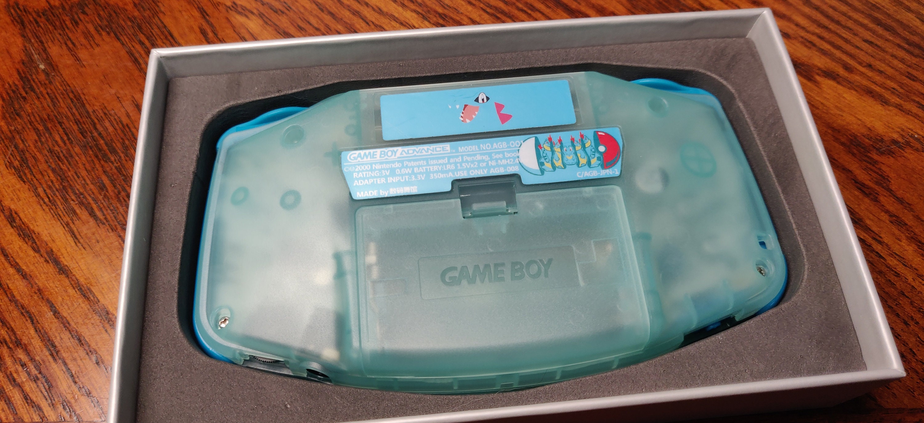 Custom Modded Gameboy Advance GBA Console Totodile Special Edition ...