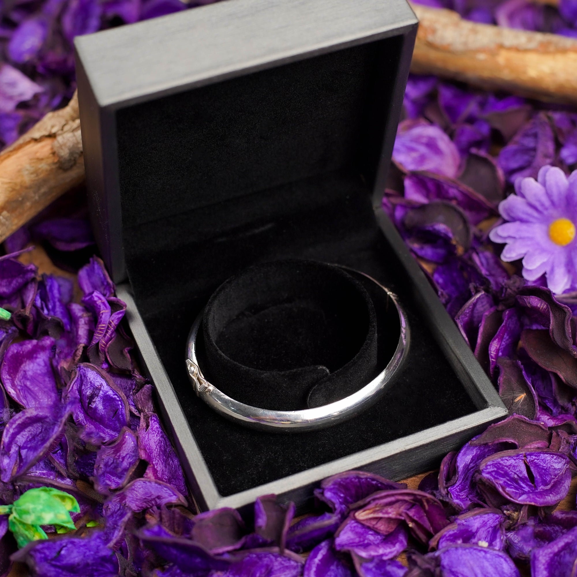 925 Sterling Silver Chunky Bangle, Chunky Silver Bangle, Solid Silver ...