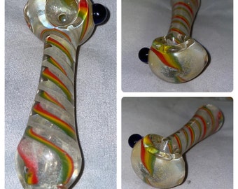 Rasta Glass Pipe | Etsy