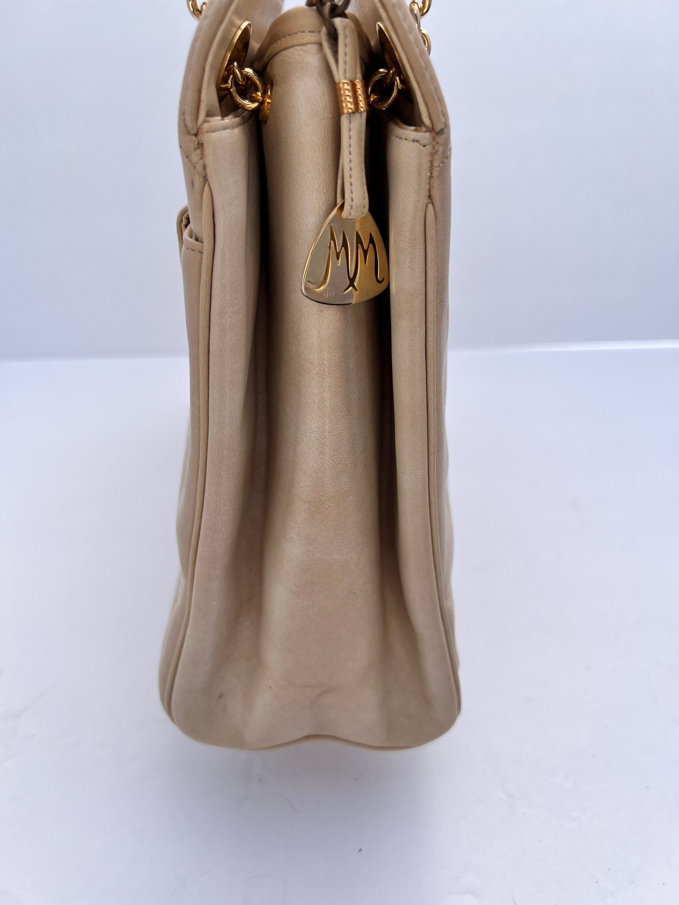 Morris Moskowitz 1960s Vintage Gorgeous Beige Leather Shoulder - Etsy