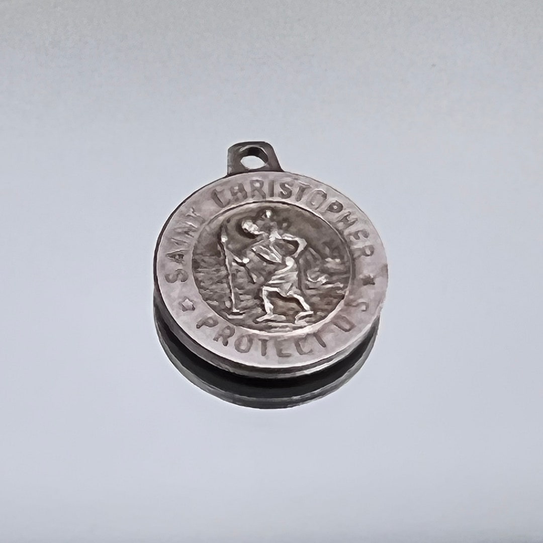 Saint Christopher Charm/pendant Made in Italy- Sterling Silver - Etsy