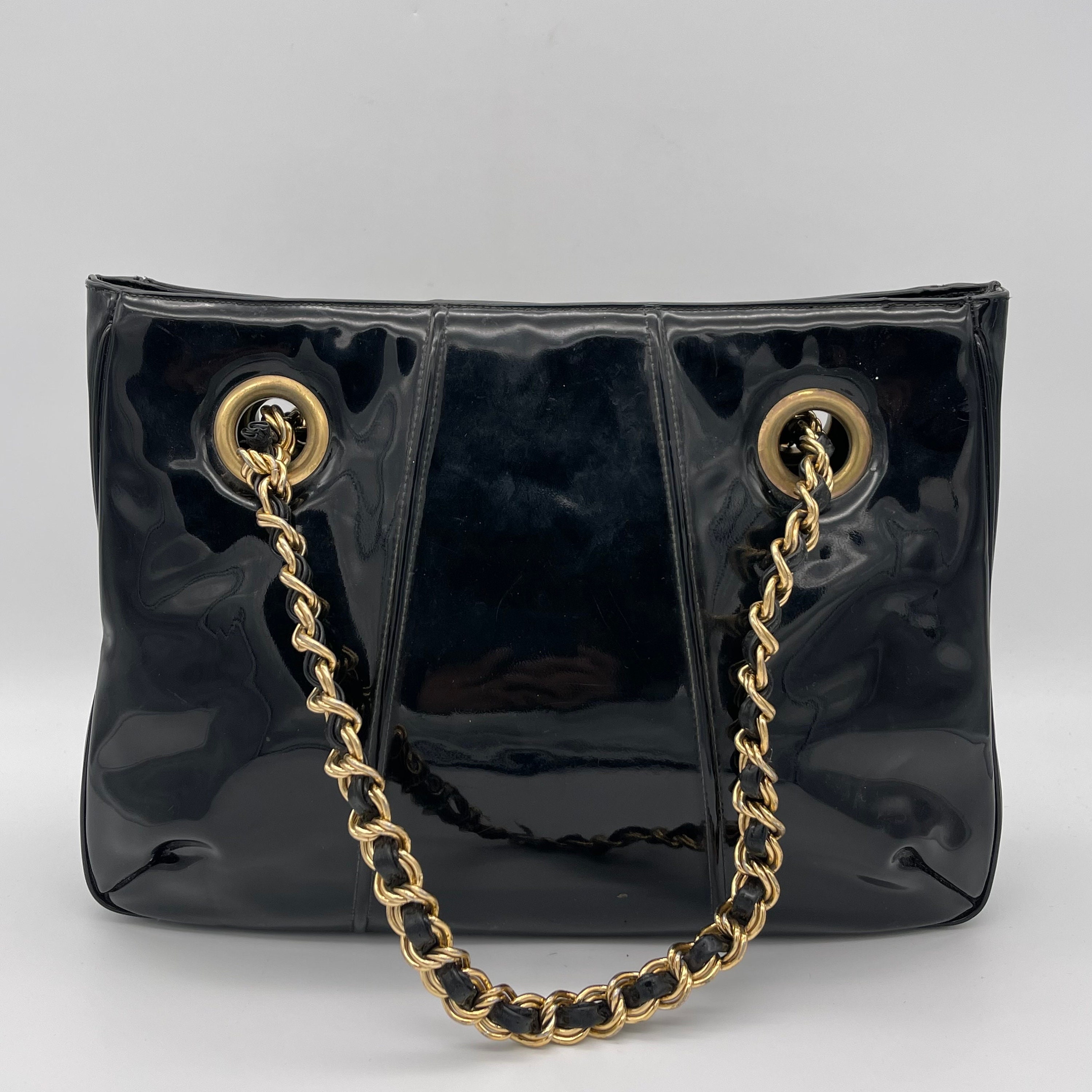 Lewis Black Patent Leather Vintage Shoulder Bag - Etsy