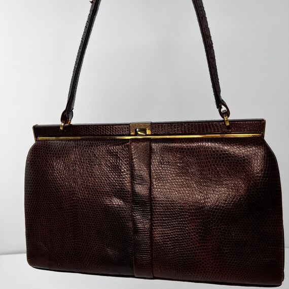 Vintage Whitbey for Macys New York Brown Lizard/Repti… - Gem