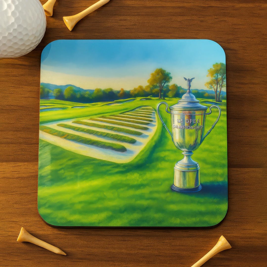 Golf Coaster Set of 4 - 2025 US Open Oakmont - Golf Gift Box - Etsy