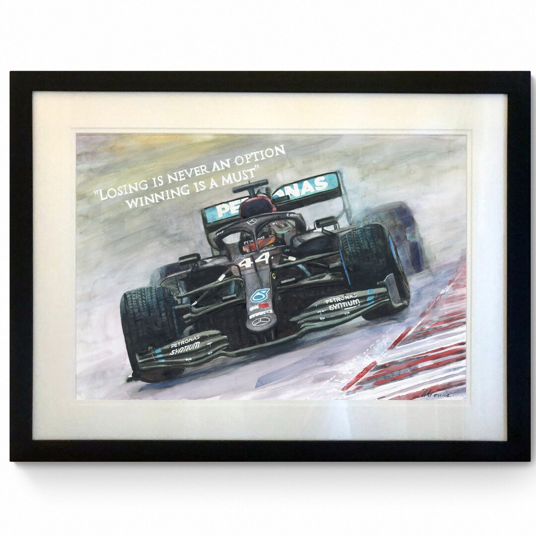 Lewis Hamilton F1 - Signed Limited Edition Framed Giclee Print ...
