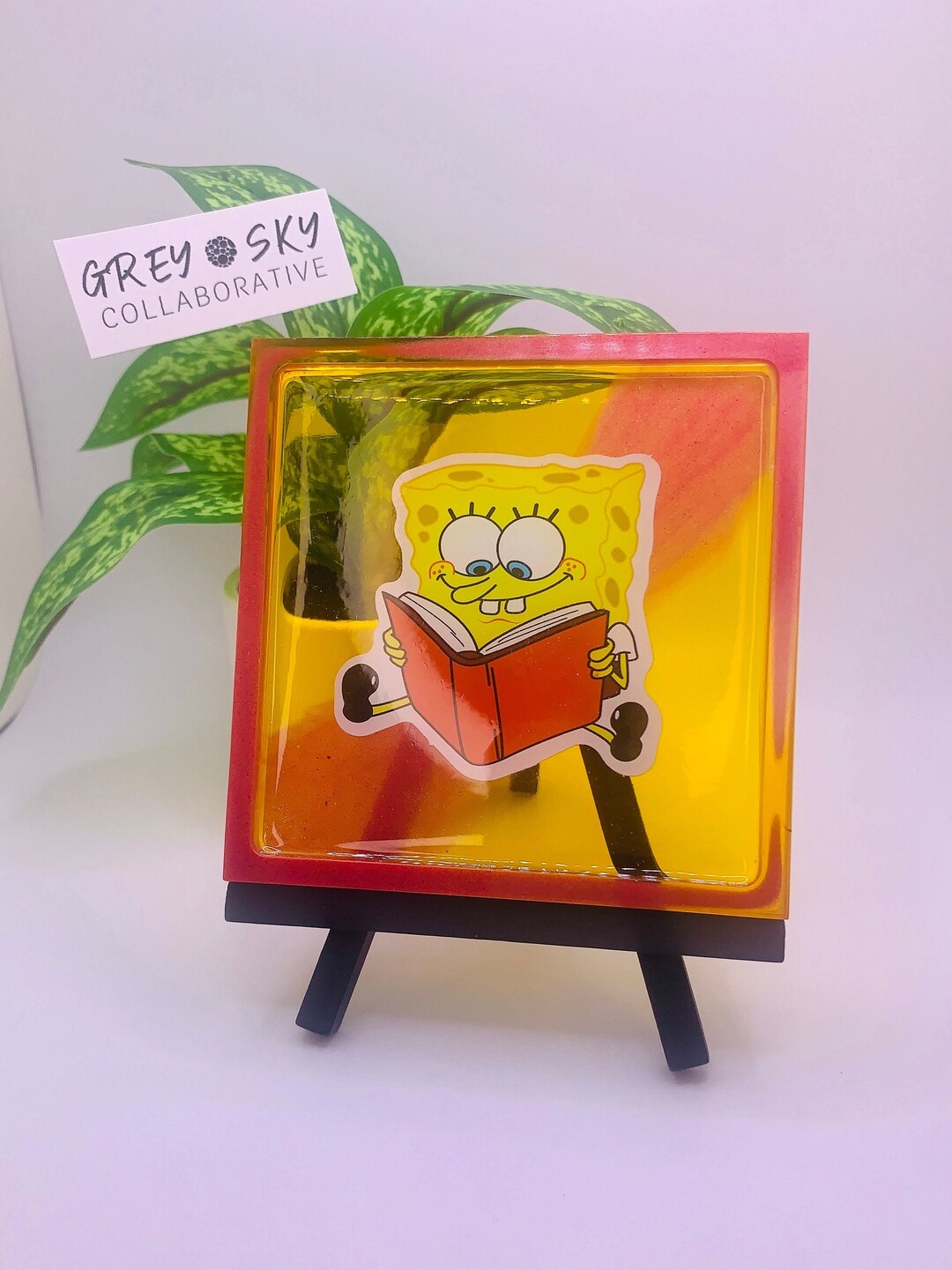 Who Lives in a Pinapple and Likes to Read Epoxy Resin Coaster Spongebob ...
