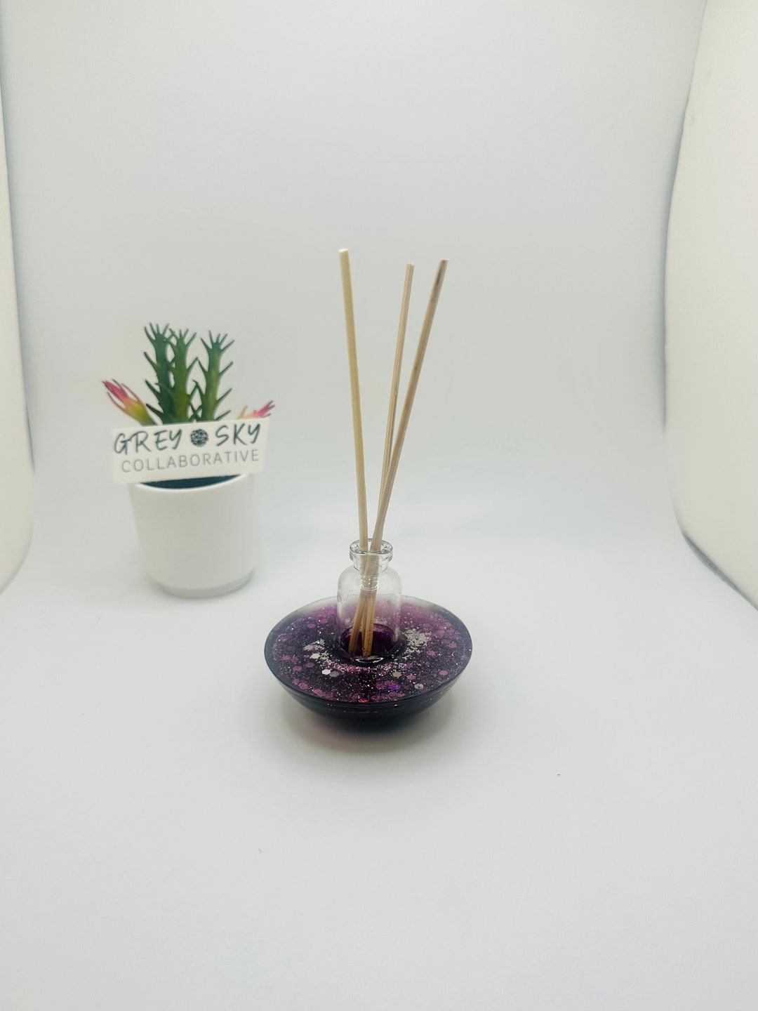 Handmade Galaxy Scented Oil Diffuser | Epoxy Resin Reed Diffuser - Etsy