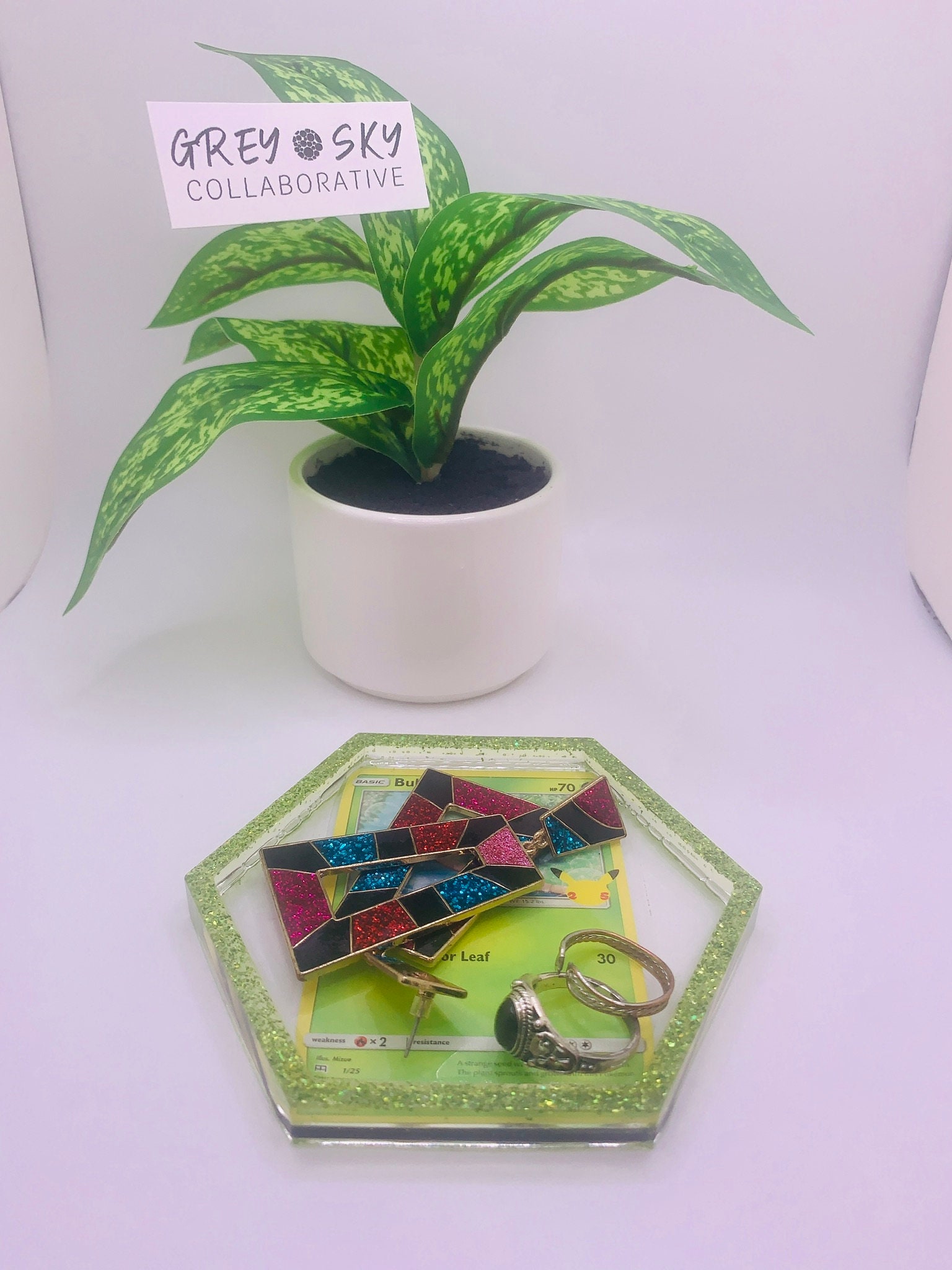 Bulbasaur Pokémon Card Coaster Pokemon Card Mini Tray Bulbasaur Pokemon ...