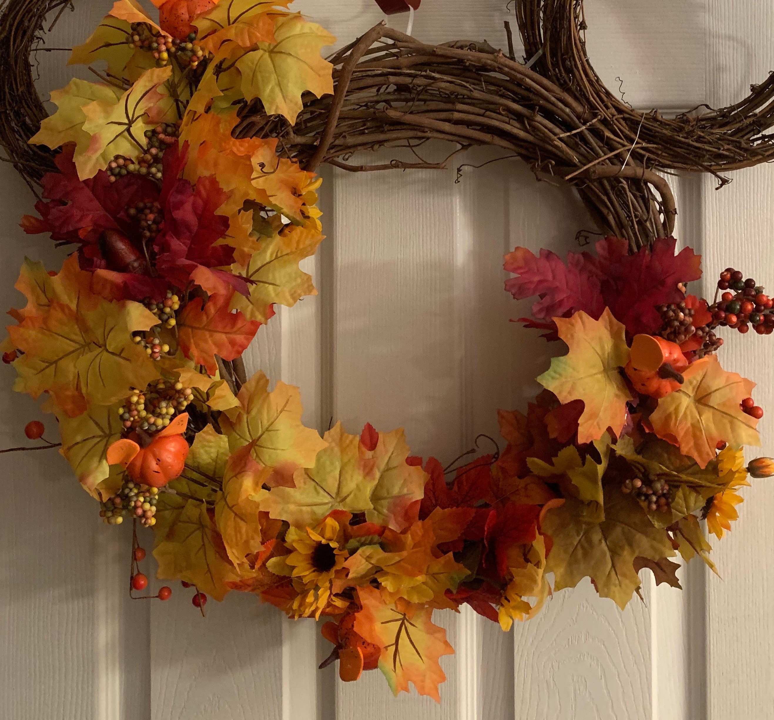 Disney Mickey Mouse Ears Disney Inspired Wreath Fall Door Decoration - Etsy